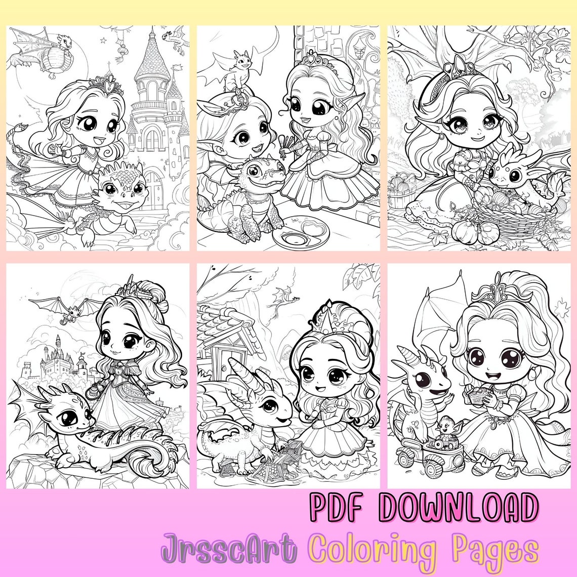 Cozy Moments, Cute Kawaii 30 Coloring Pages , Fantasy Princess and ...