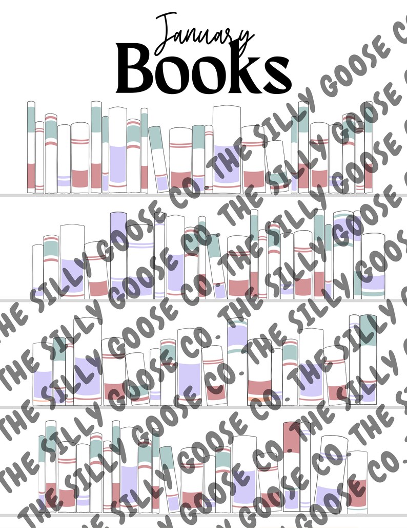 Reading Log Printable Tracker Planner for Reading, Book Review Log, TBR ...