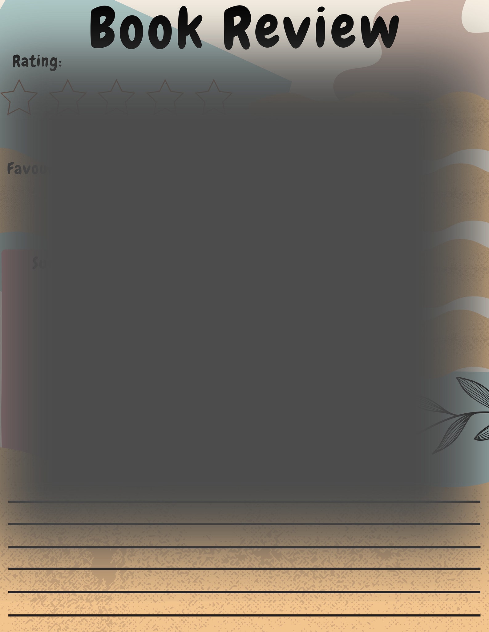 Reading Log Printable Tracker Planner for Reading, Book Review Log, TBR ...