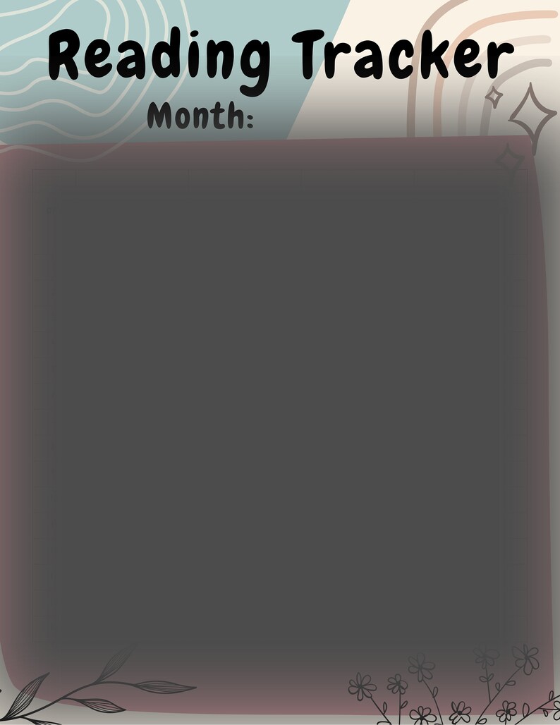 Reading Log Printable Tracker Planner for Reading, Book Review Log, TBR ...