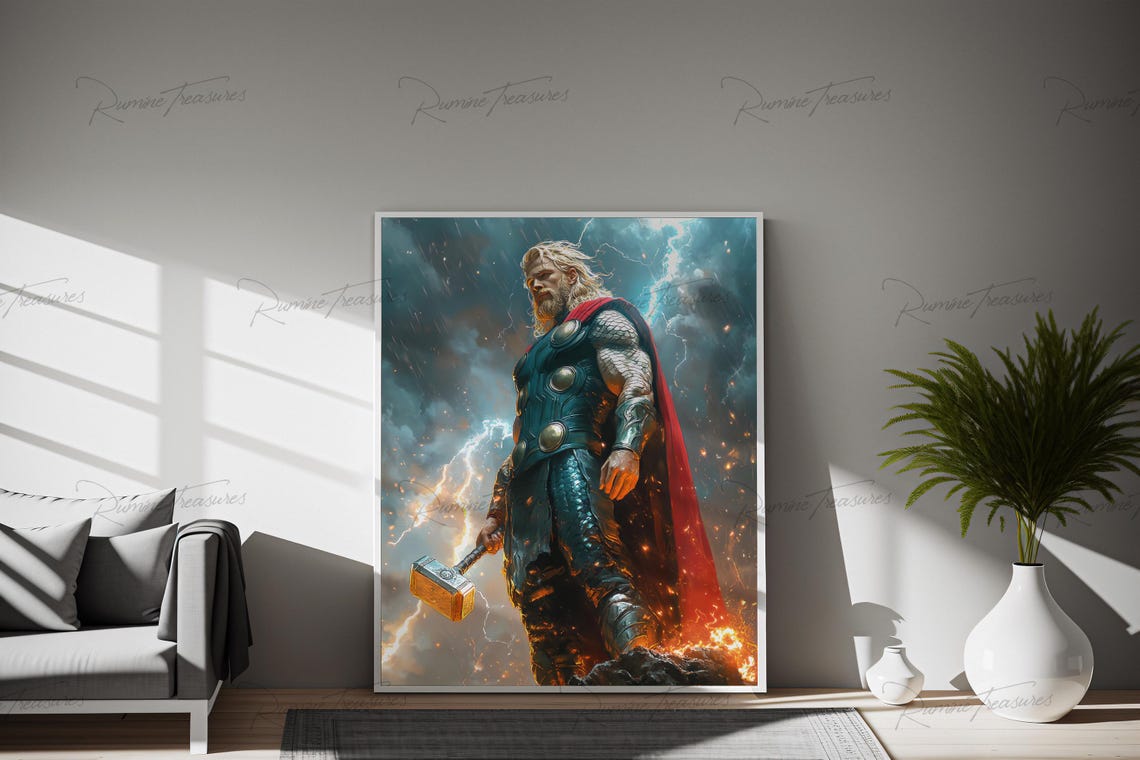 Thunder Unleashed Printable Art Wall Art Ruminetreasures - Etsy