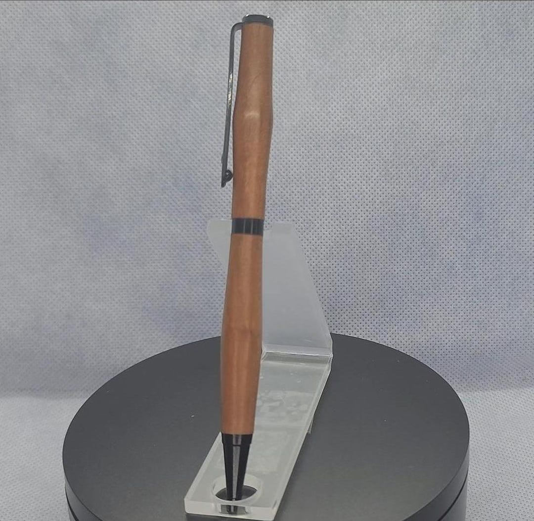 Unique Hand Turned Plum Tree Wooden Pen With Black Chrome Parts ...