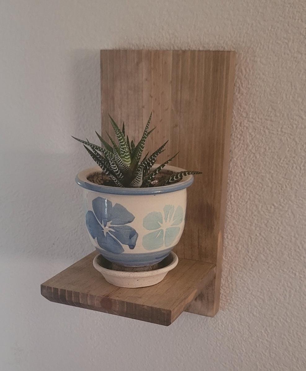 Wooden Sconce Shelf Modern Farmouse Style Multiple Finishes Available ...