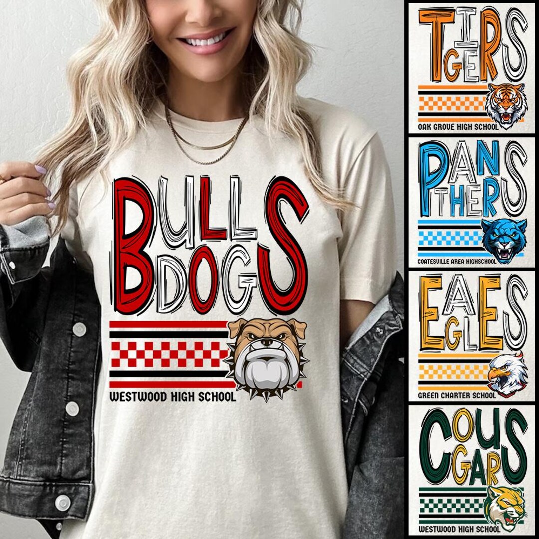 Custom Mascot Shirt, School Team Shirt, Team Mascot Tshirt, School ...