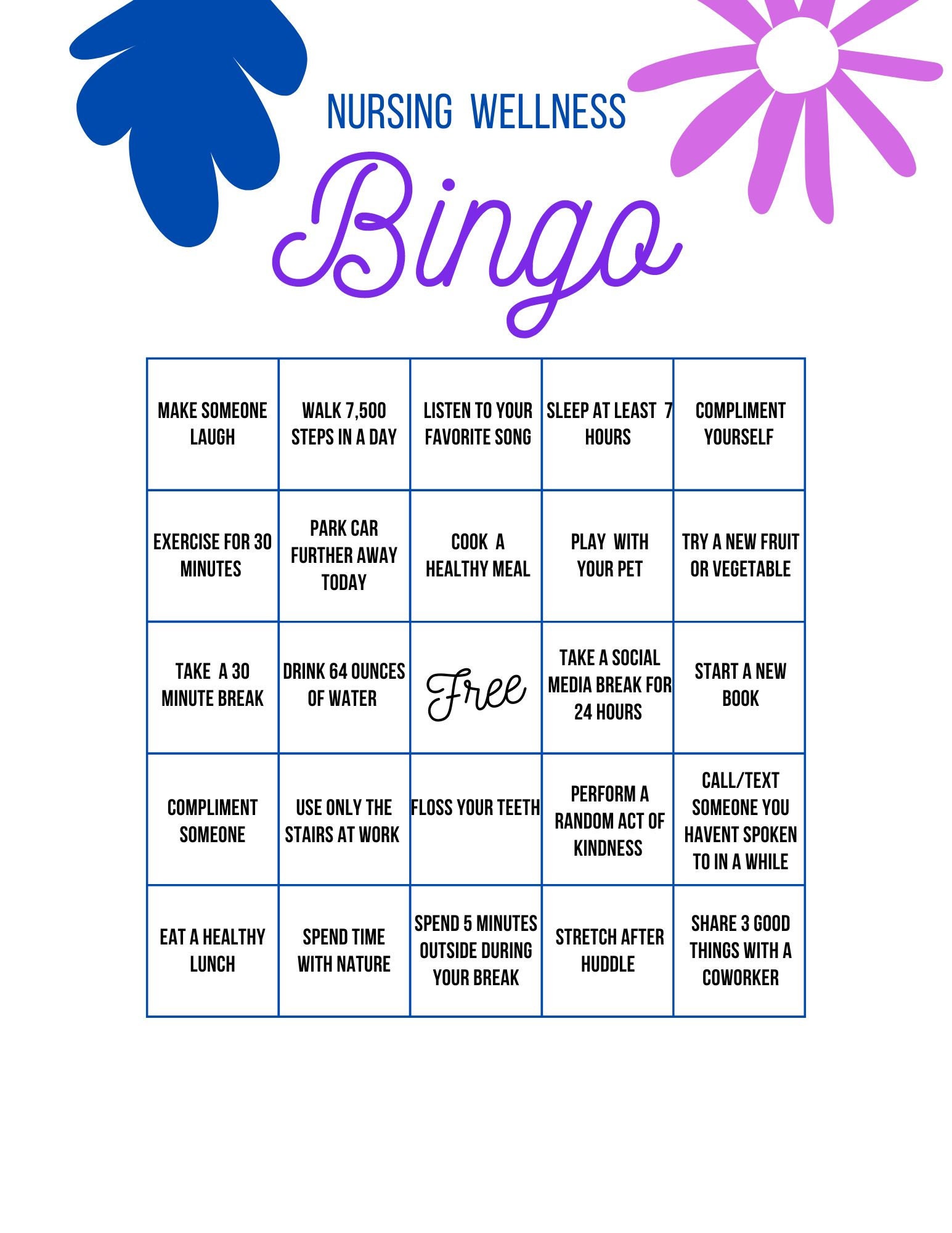 Wellness BINGO - Etsy