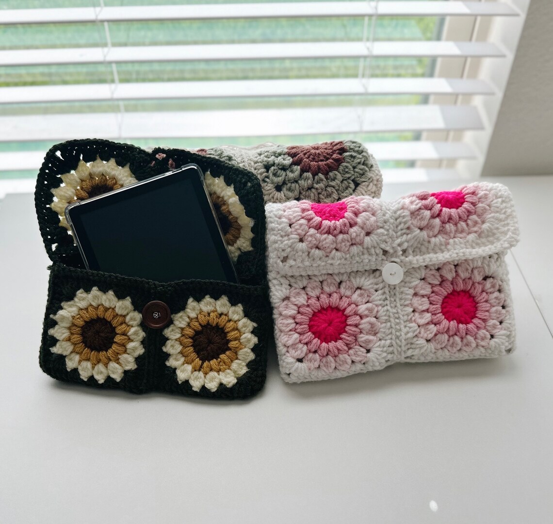 Crochet Sunflower Book Cover - Etsy