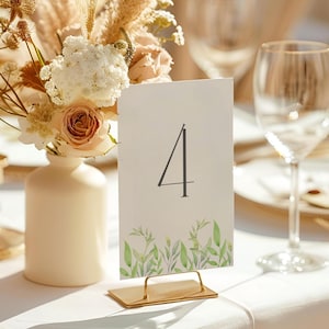 Floral Wedding Table Numbers Template, Printable Wildflower Table ...
