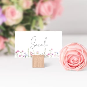Floral Wedding Place Cards Template, Digital Download, Pastel ...