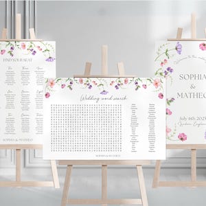 Wedding Signs Bundle | Editable Digital Templates | Pastel Blooming ...