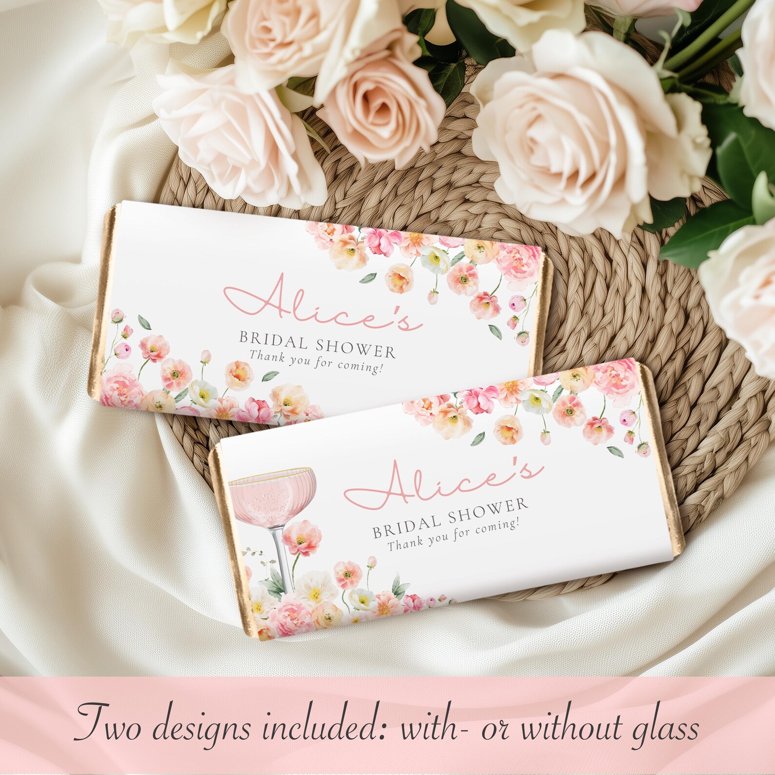 Wildflower Chocolate Wrapper Printable, Candy Bar Wrapper Template ...