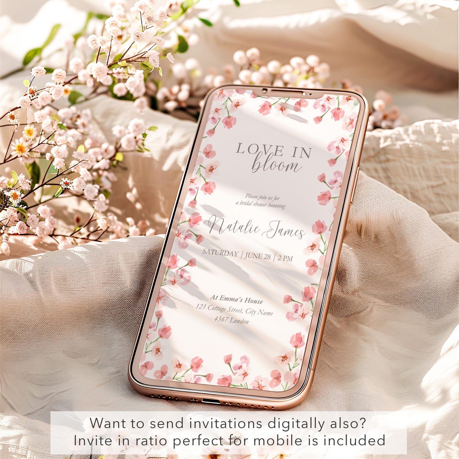 Love is in Bloom Bridal Shower Invitation, Wildflower Bridal Shower ...