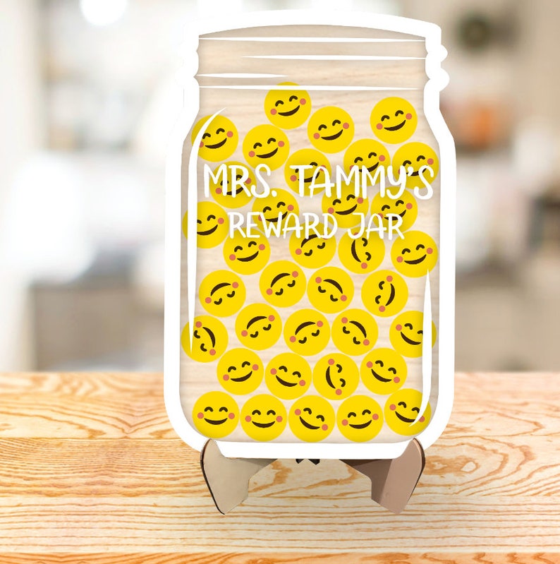 Personalized Reward Jar for Kids, Reward Jar With Tokens Classroom ...