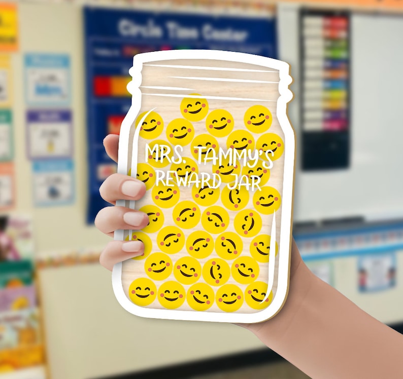 Personalized Reward Jar for Kids, Reward Jar With Tokens Classroom ...