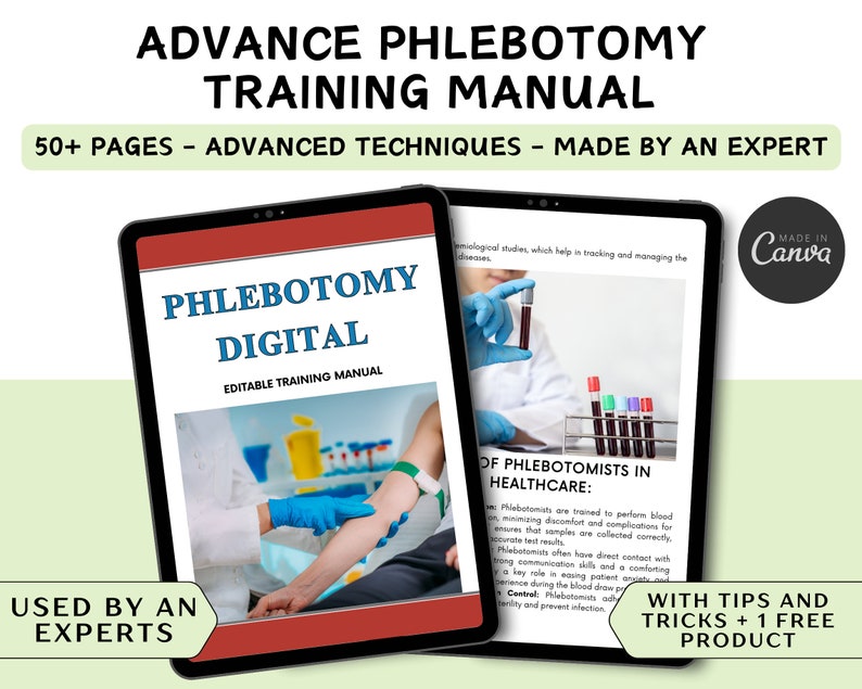 Phlebotomy Training Manual: Editable Digital Guide (canva) - Etsy