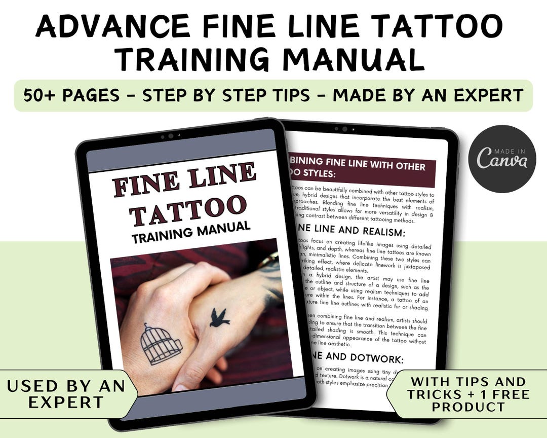 Tiny Tattoo Manual, Fine Line Tattoo Training, Tattoo Linework Course ...