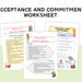 ACT Therapy Workbook: Cognitive Defusion, Values, Coping (50-page ...