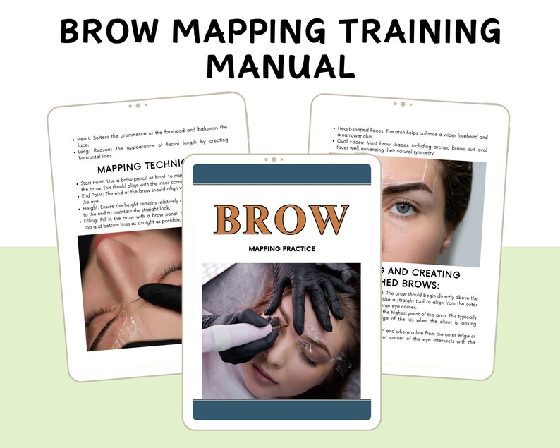 Eyebrow Mapping Editable Manual, Tutorial, Brow Training Course ...