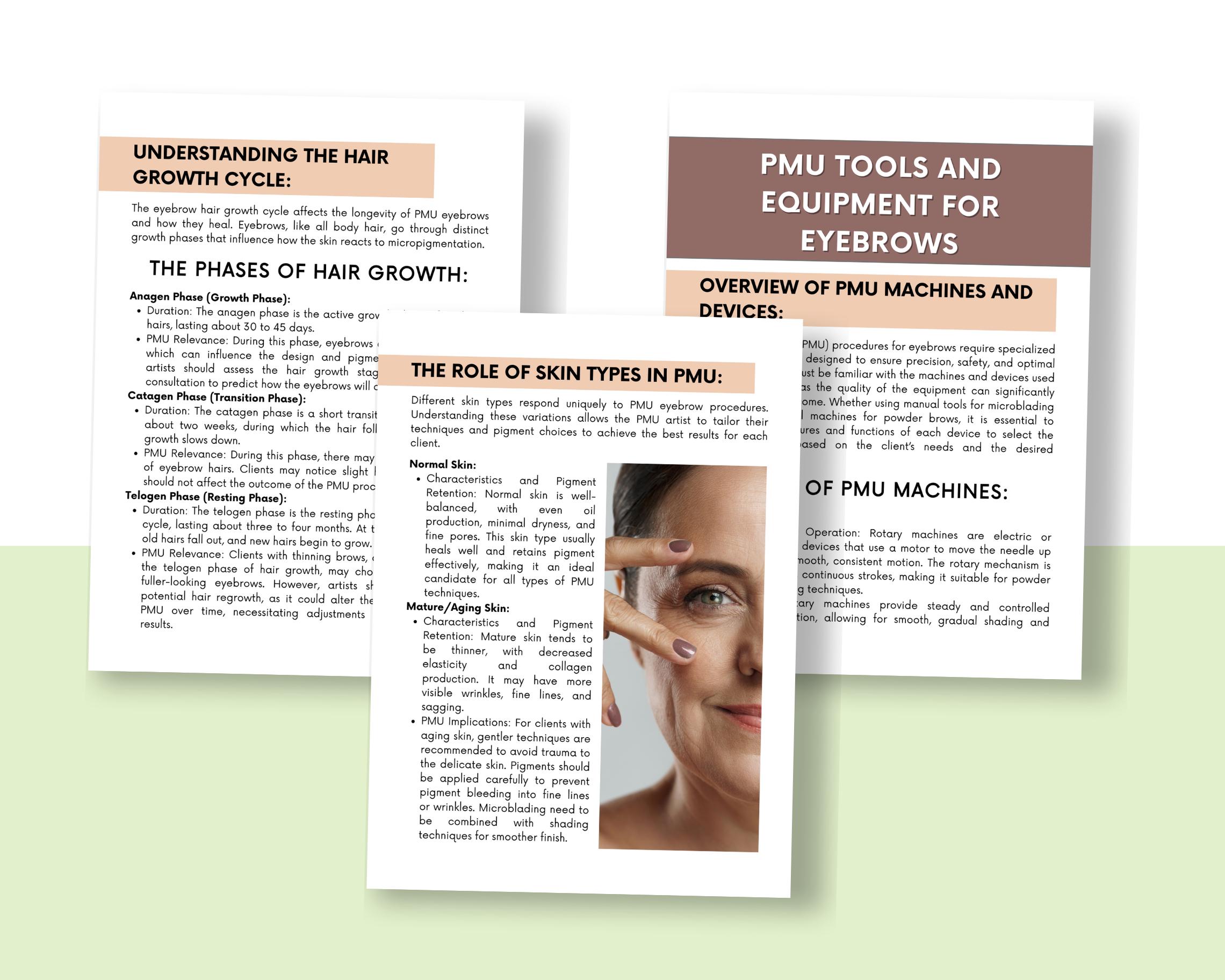 PMU Eyebrows Training Manual: Microblading, Ombre, Powder Brows ...