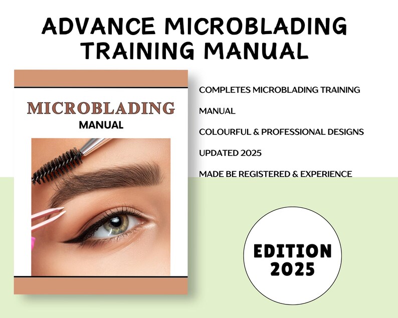 Microblading Training Manual: Eyebrow Tattoo Guide (PDF Ebook) - Etsy