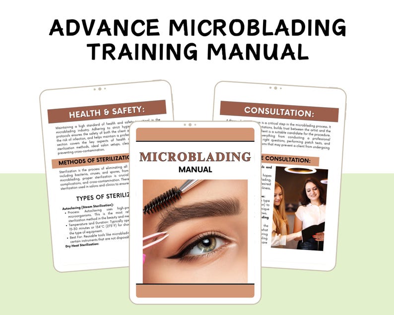 Microblading Training Manual: Eyebrow Tattoo Guide (PDF Ebook) - Etsy