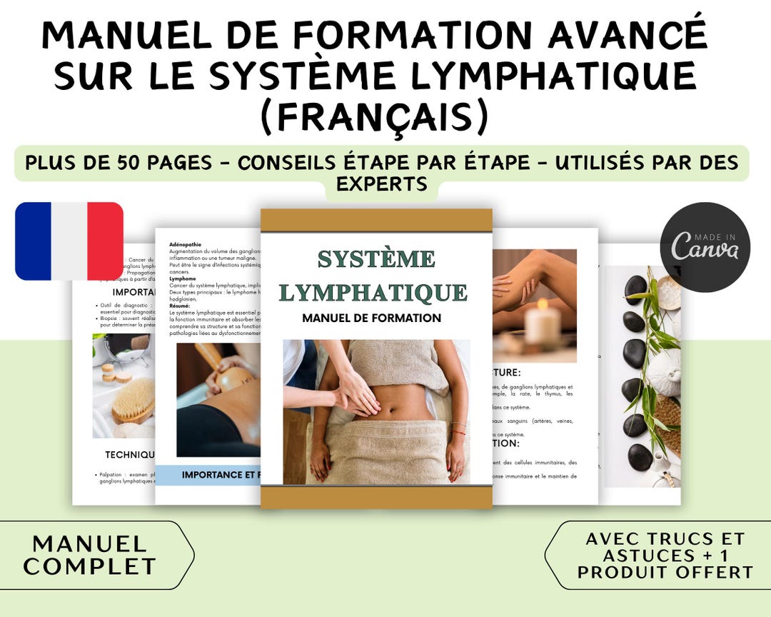 Lymphatic System Training Manual: Canva Ebook, Student Guide - Etsy