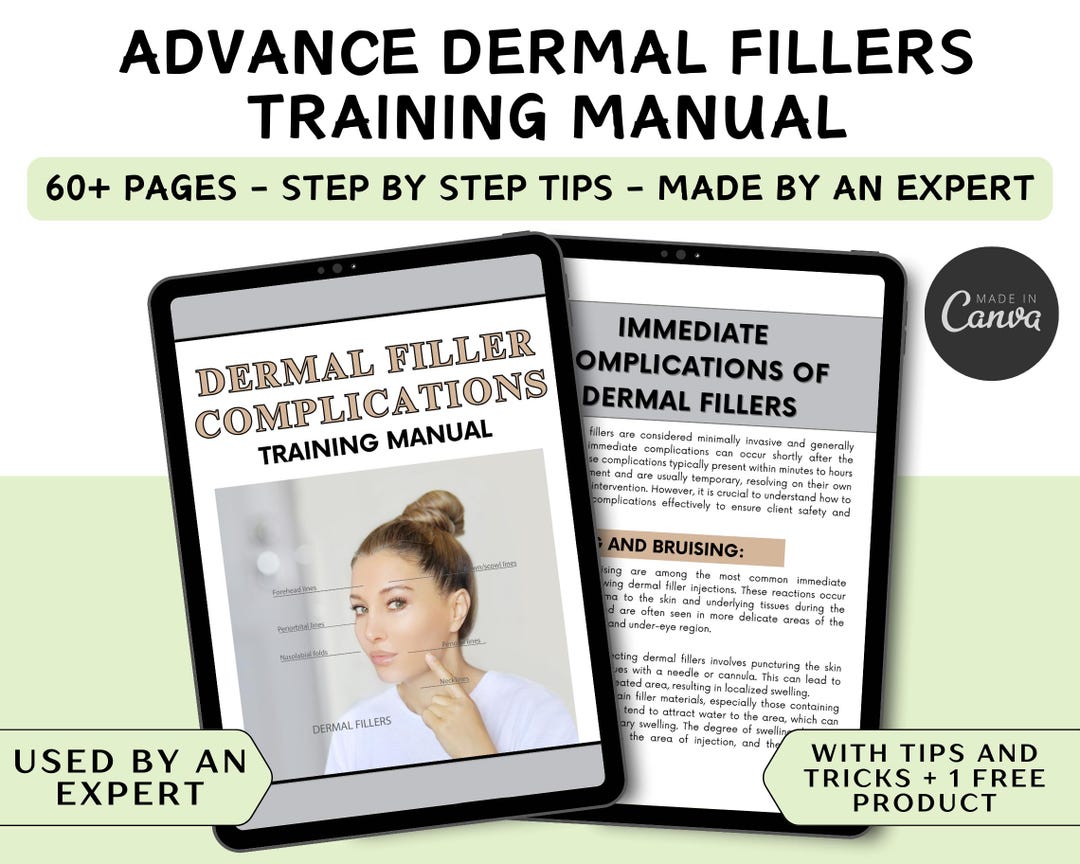 Dermal Fillers Training Manual: Cosmetic Injections Guide (editable ...