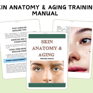 Skin Anatomy & Aging Printable Manual: Skincare Guide (canva Editable ...