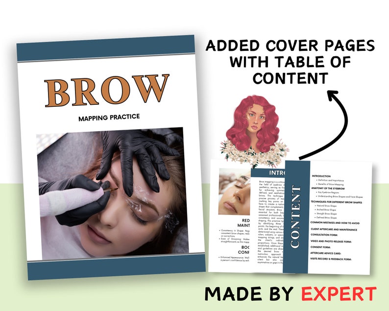 Eyebrow Mapping Editable Manual, Tutorial, Brow Training Course ...