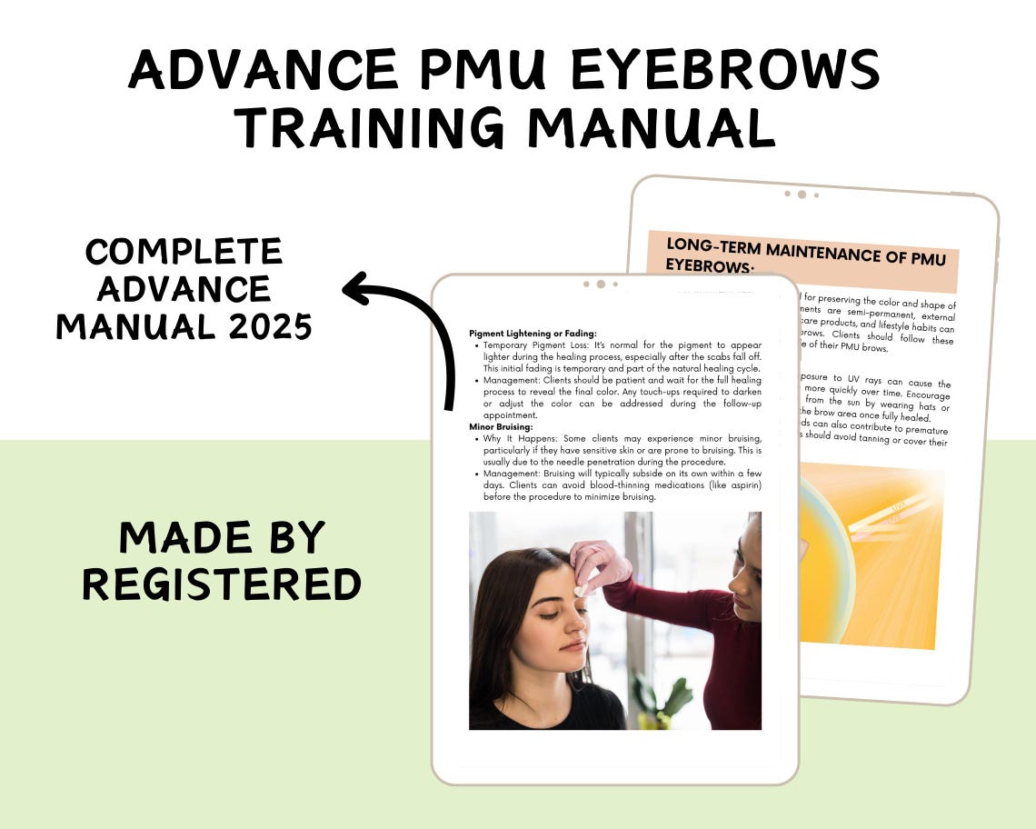 PMU Eyebrows Training Manual: Microblading, Ombre, Powder Brows ...