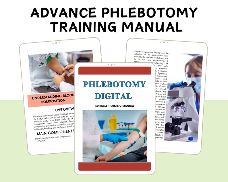 Phlebotomy Training Manual: Editable Digital Guide (canva) - Etsy