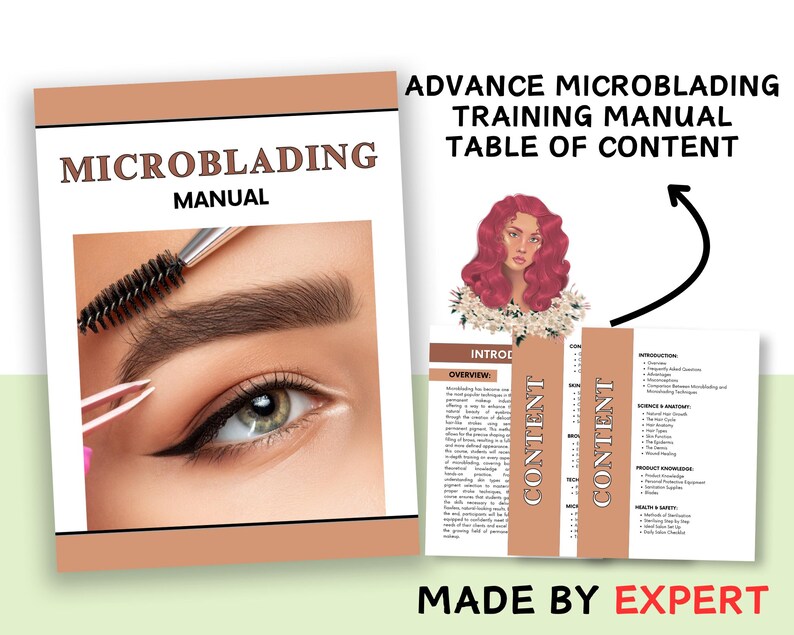 Microblading Training Manual: Eyebrow Tattoo Guide (PDF Ebook) - Etsy