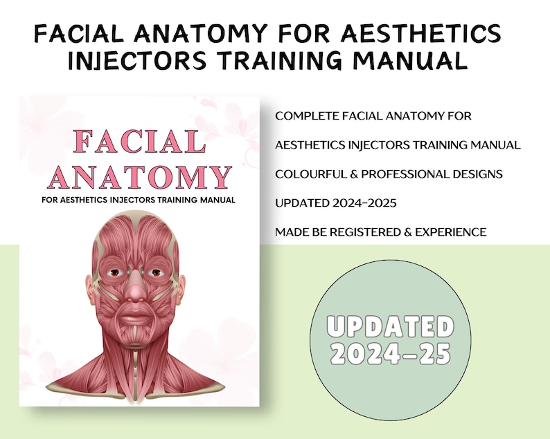 Facial Anatomy for Aesthetics Injectors Training Manual (PDF Ebook) - Etsy