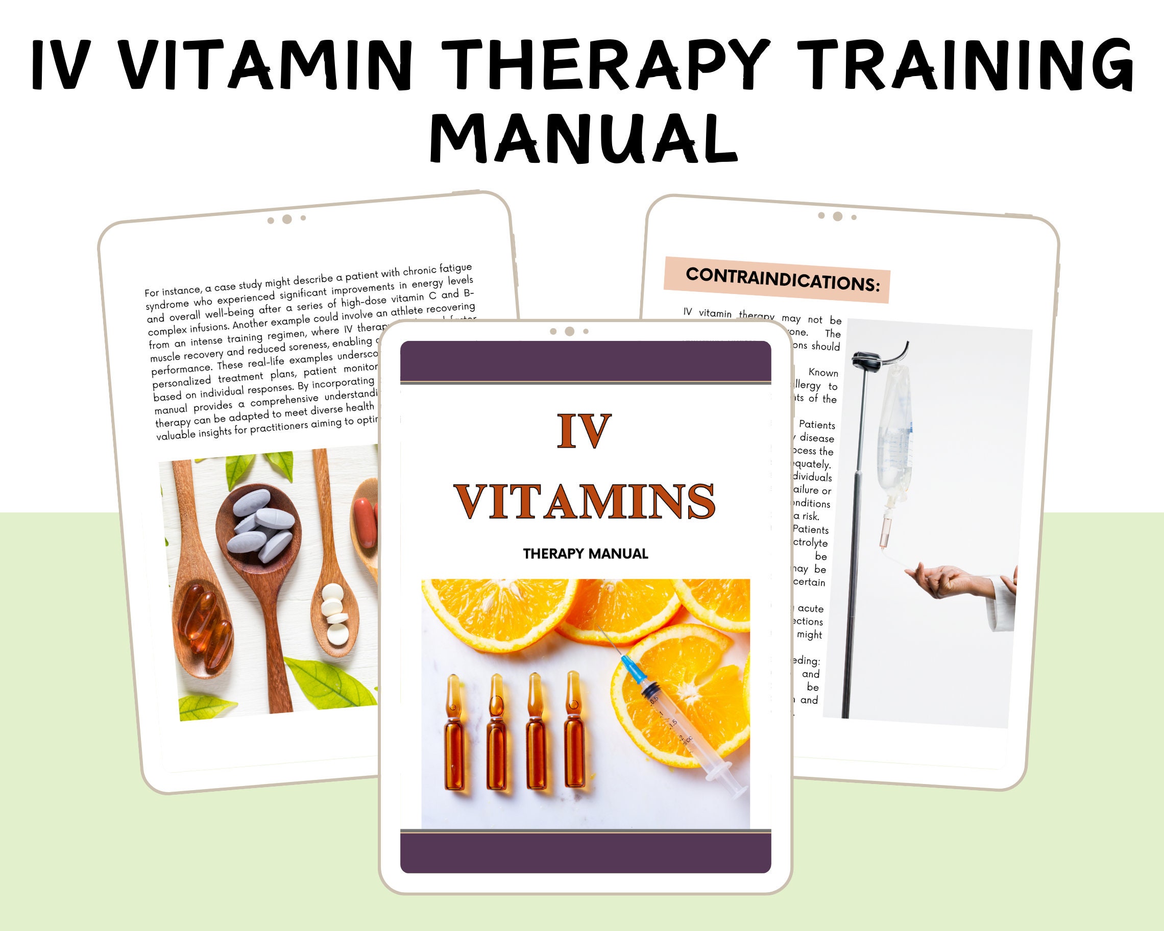 IV Vitamin Therapy Training Manual, Editable Training Guide, Nutrient ...