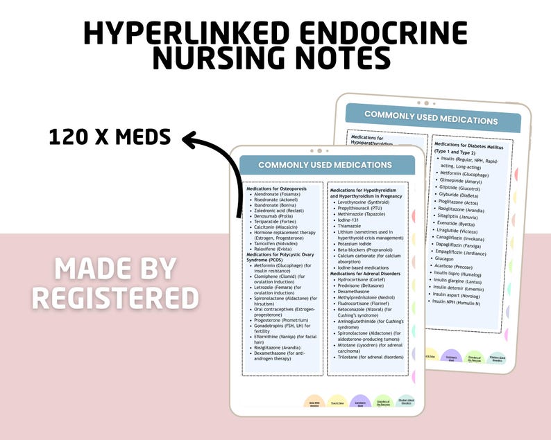 Endocrine Notes | Endocrine System Disorders | Nursing Bundle | PDF - Etsy