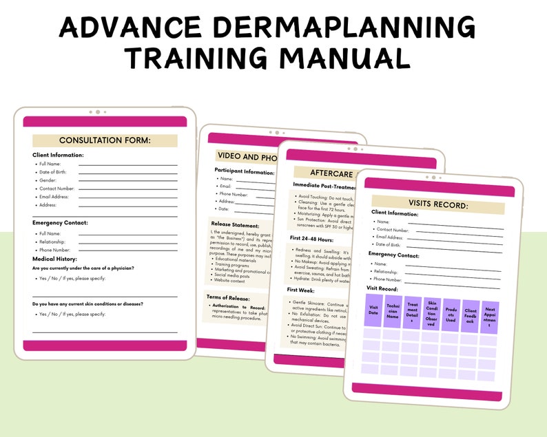 Dermaplaning Training Manual: Editable Guide for Estheticians (canva ...