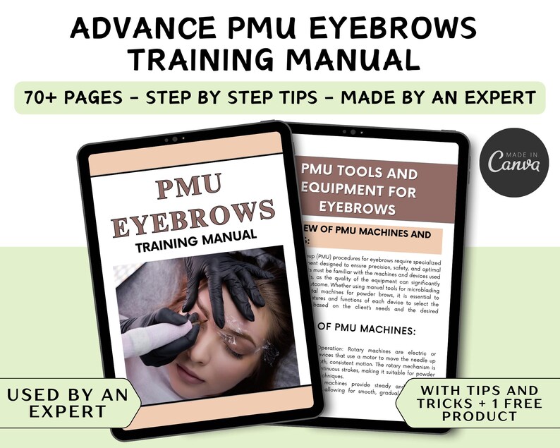 PMU Eyebrows Training Manual: Microblading, Ombre, Powder Brows ...