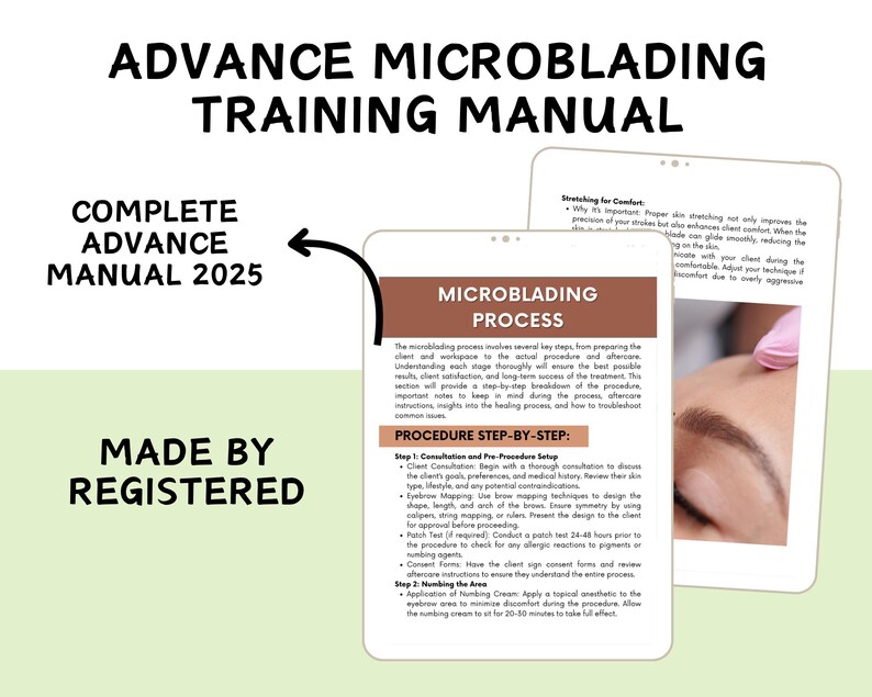 Microblading Training Manual: Eyebrow Tattoo Guide (PDF Ebook) - Etsy