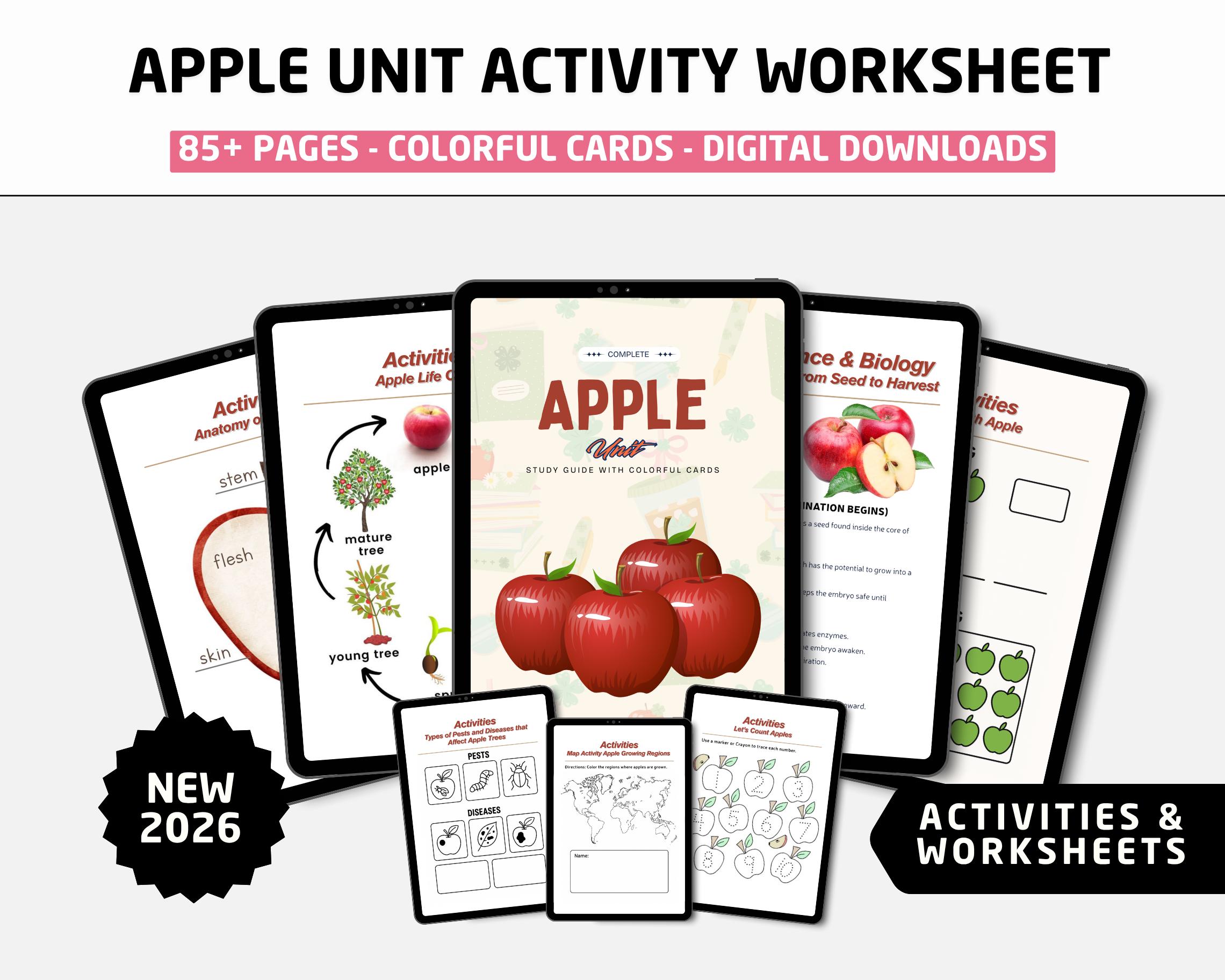 APPLE Mini Unit Study, Life Cycle, Anatomy, Nature Study, Science ...