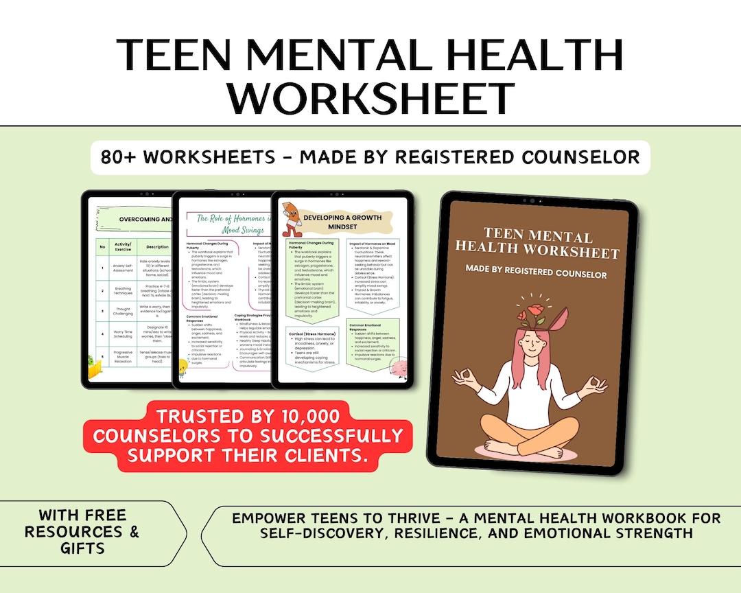 Teen Mental Health Workbook, Social Emotional Learning, Anxiety ...