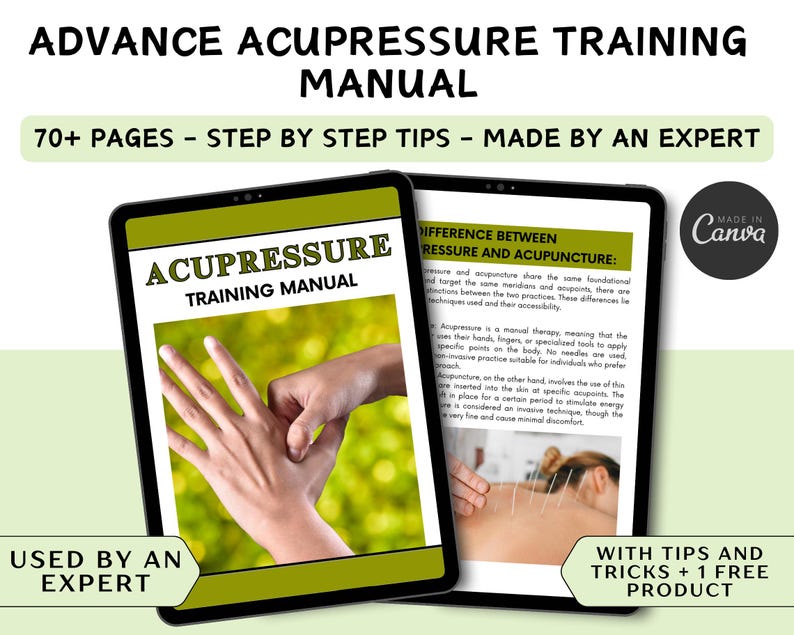 Editable Acupressure Training Manual: Reflexology & Massage (digital ...