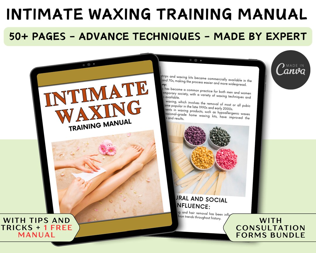 Editable Intimate Waxing Training Manual: Advanced Techniques (digital ...