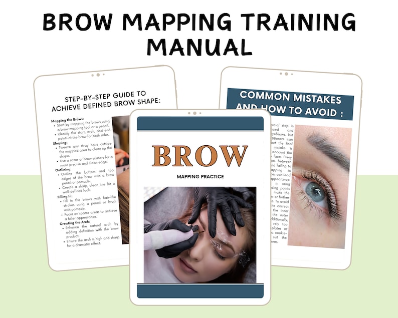 Eyebrow Mapping Editable Manual, Tutorial, Brow Training Course ...
