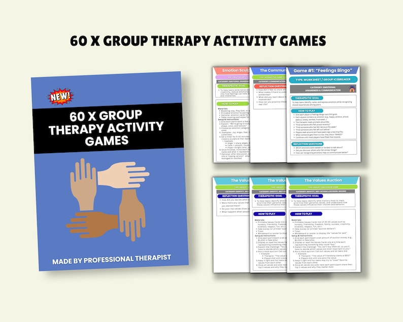 60 X Group Therapy Addiction Recovery Games - Coping Skills & Relapse ...