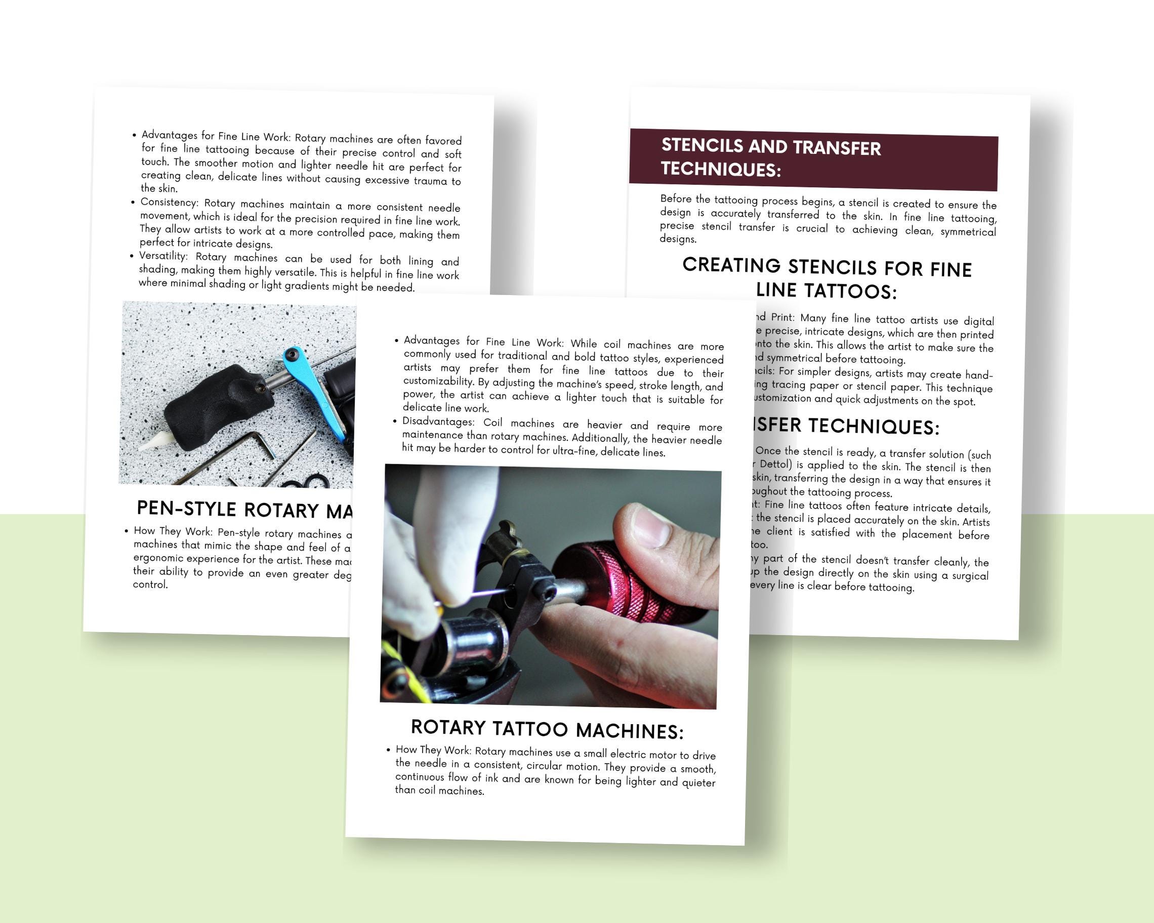 Tiny Tattoo Manual, Fine Line Tattoo Training, Tattoo Linework Course ...