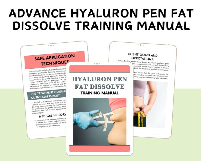 Hyaluron Pen Fat Dissolve Training Manual: Lipolysis Online Course ...