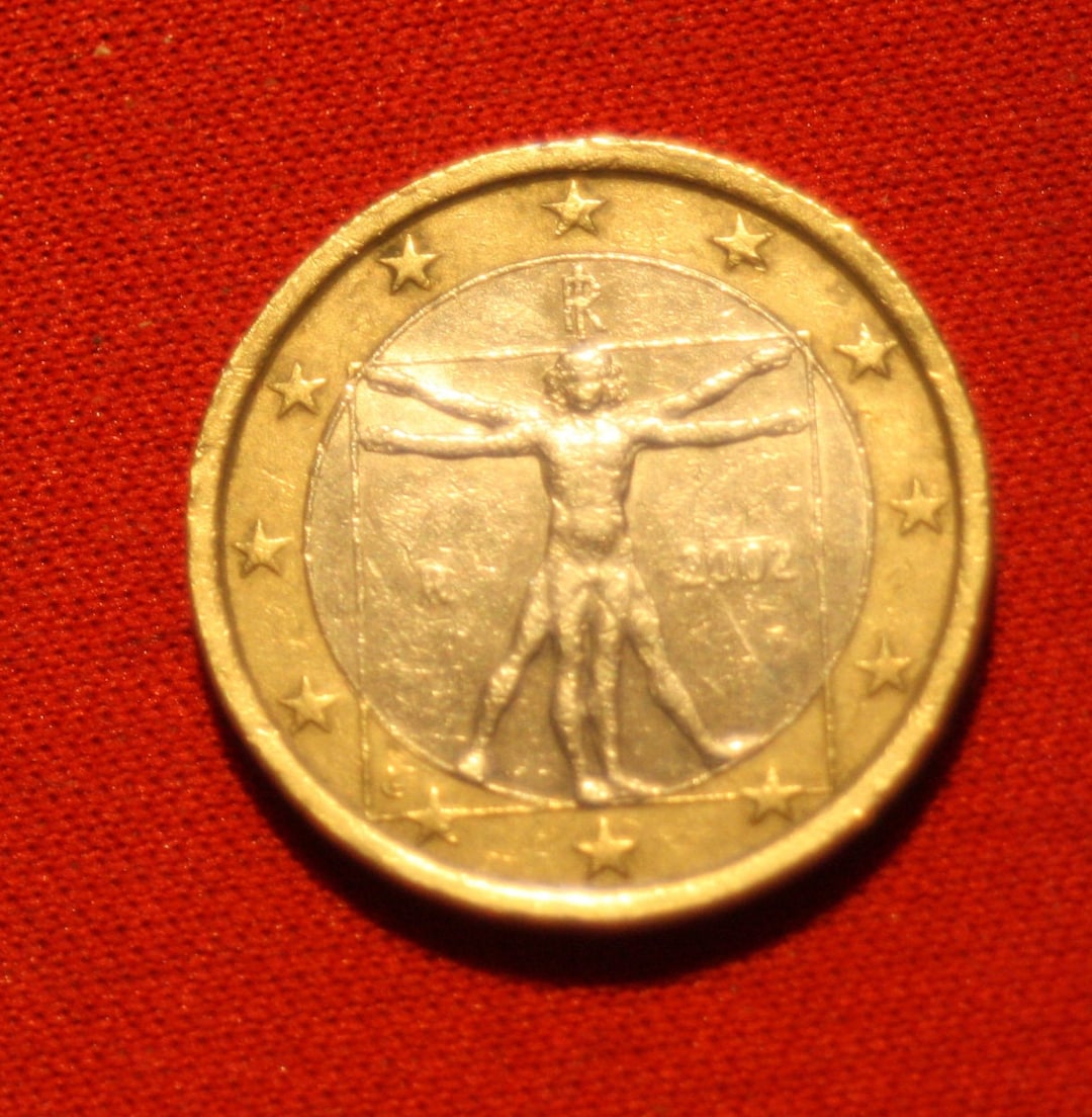 Rare Coin, 1 Euro Coin 2002 Italy, Leonardo Da Vinci, Italy 2002 Euro ...