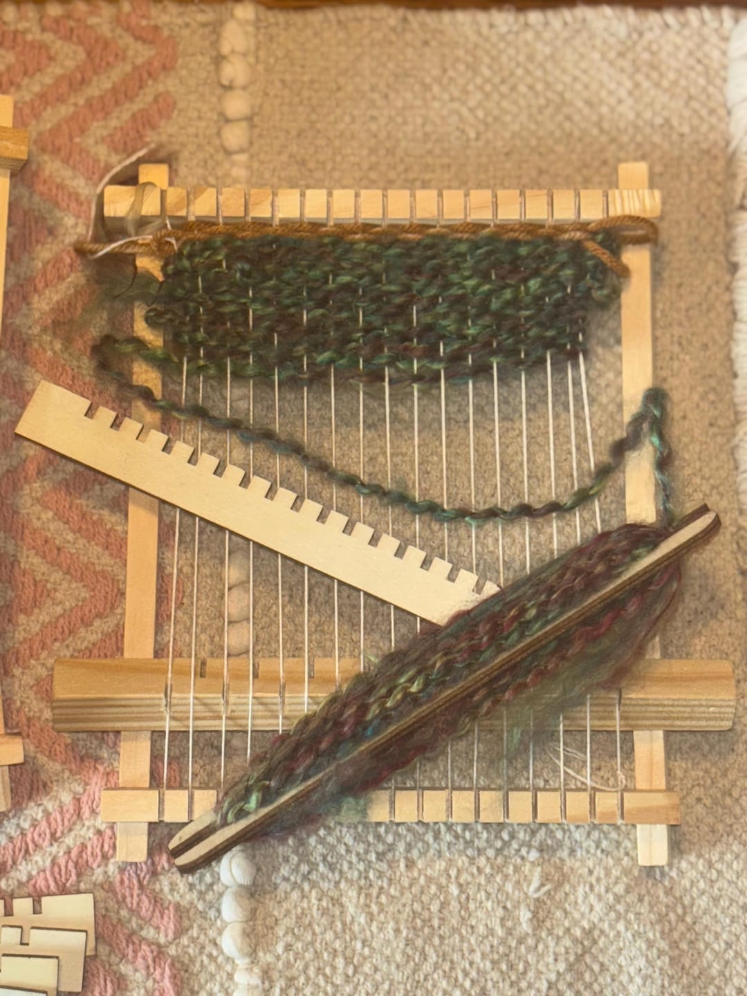 Small Wooden Loom; Includes Shuttle, Reed, Block Heddle. - Etsy