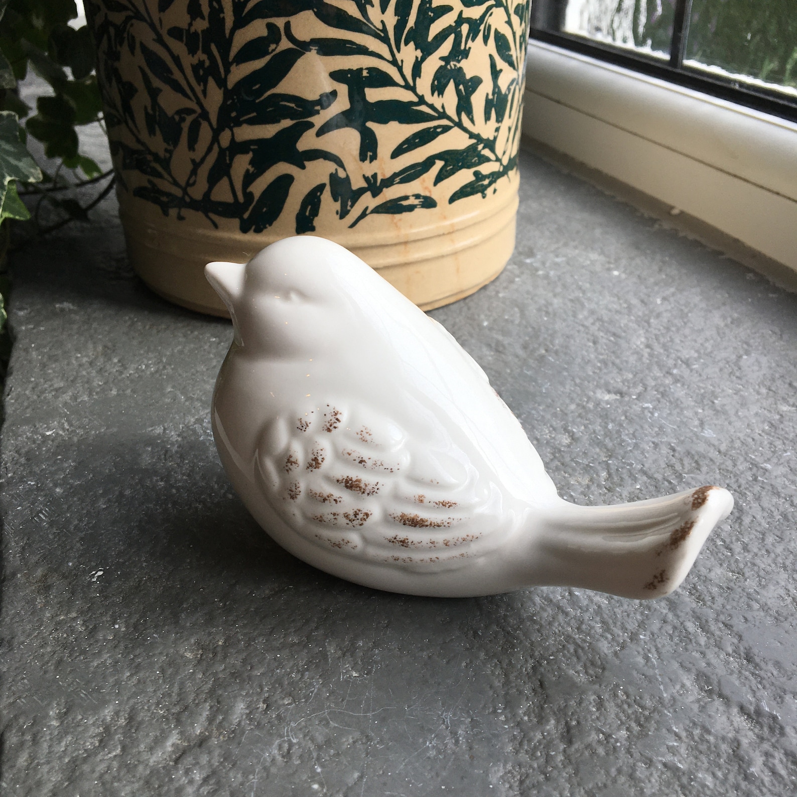Ceramic White Dove Family, Hand Painted Turtle Doves, Mother, Father ...