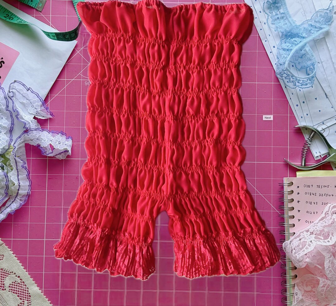 Vintage Style Frilly Red Bloomer Shorts Small - Etsy