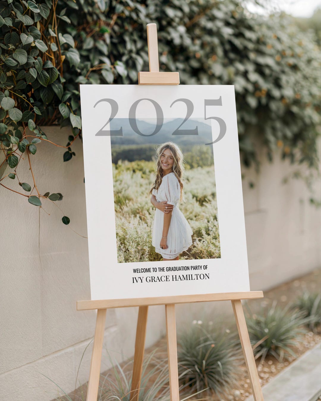 Printable Graduation Party Sign for Class of 2025, Editable Graduation ...